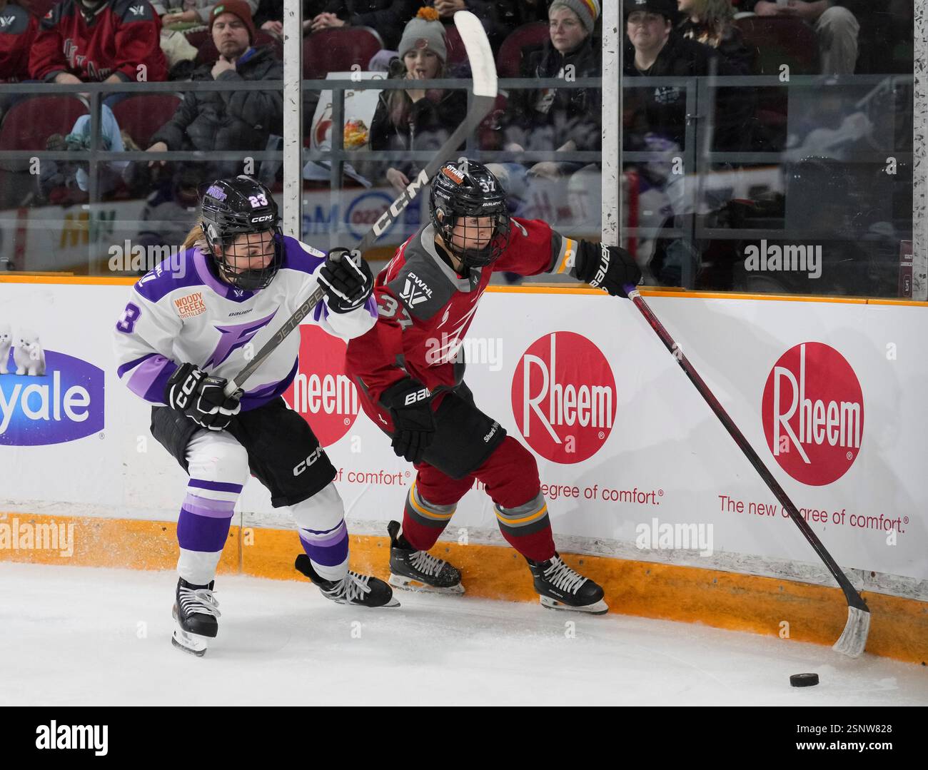 Minnesota Frost's Mellissa Channell-Watkins (23) battles for the loose ...