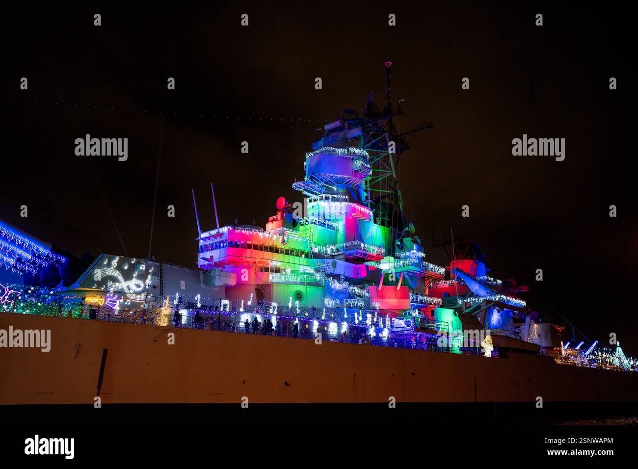 Norfolk Virginia - December 29 2024: The Battleship USS Wisconsin With ...