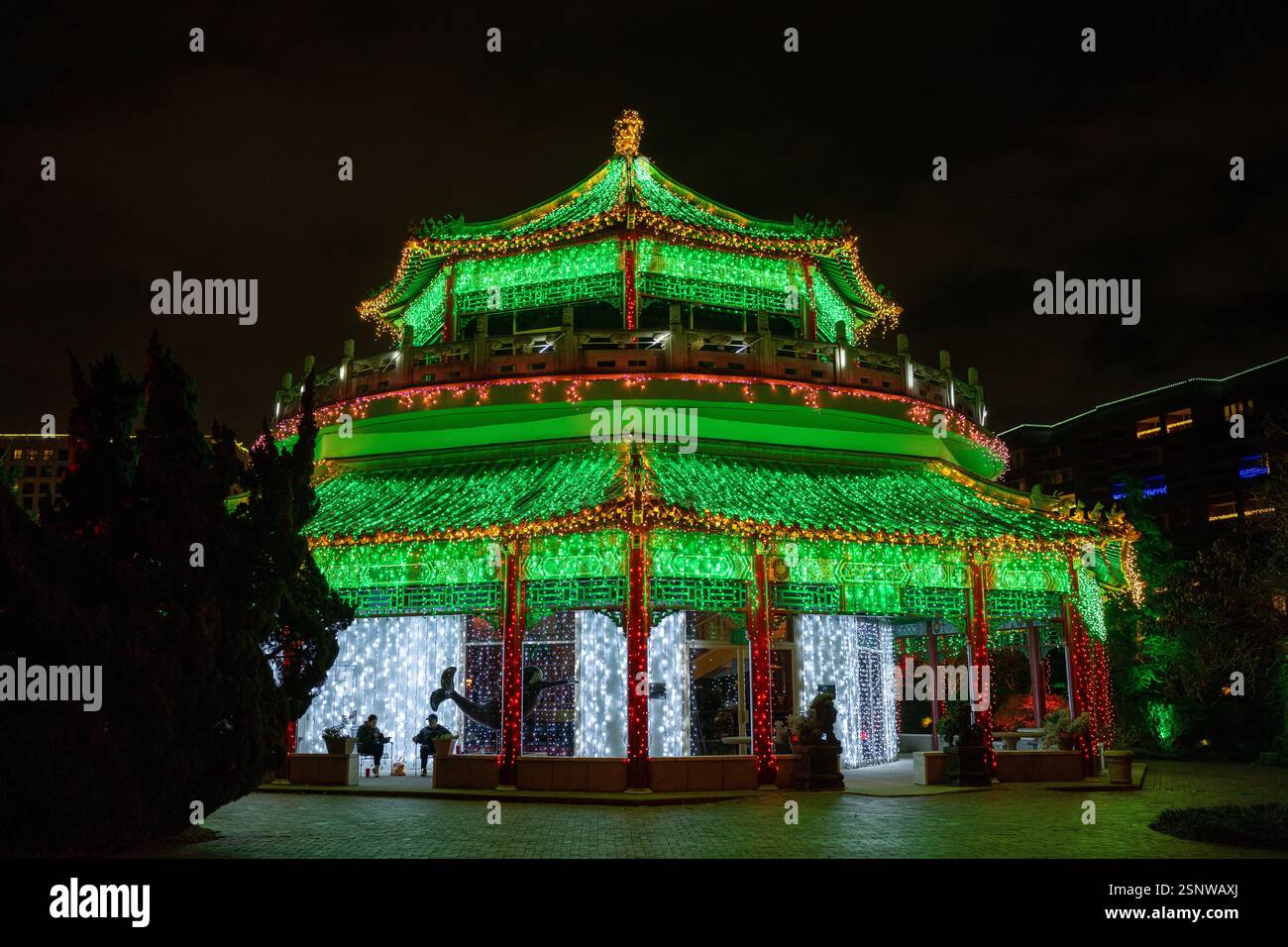 Norfolk Virginia - December 29 2024 The Pagoda in Norfolk Virginia With ...