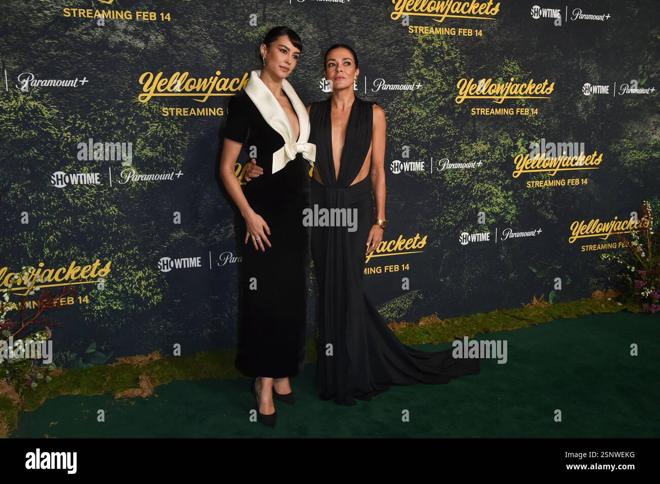 Courtney Eaton, left, and Simone Kessell arrive at the premiere of the ...