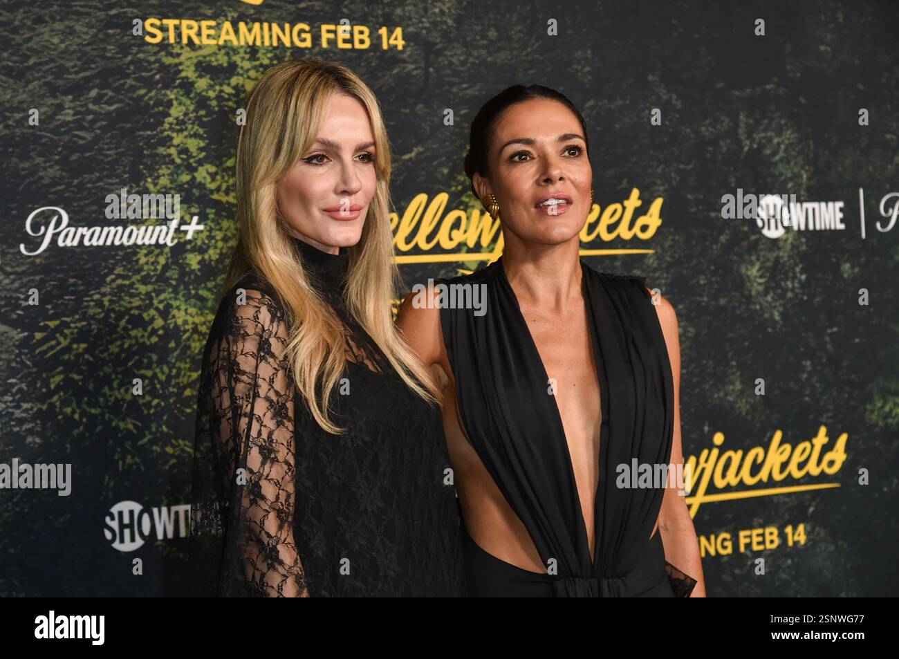 Monet Mazur, left, and Simone Kessell arrive at the premiere of the ...