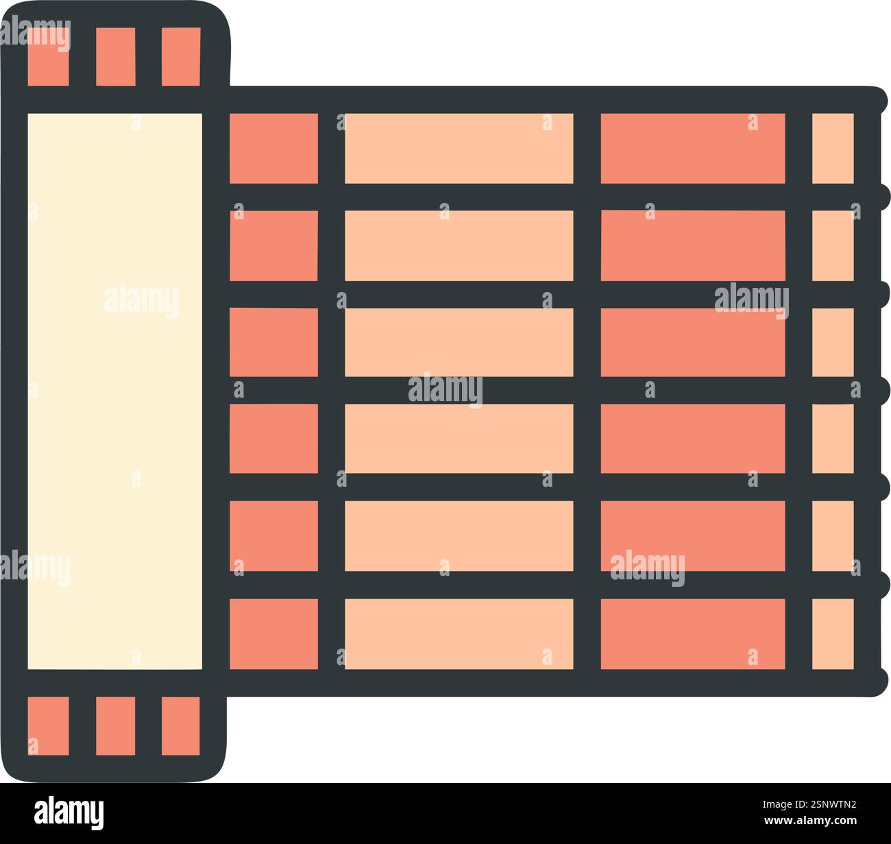 Bamboo sushi mat rolling Stock Vector Images - Alamy