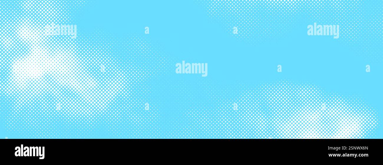 Dotted comic cloud background. White halftone clouds in sky. Pop art ...