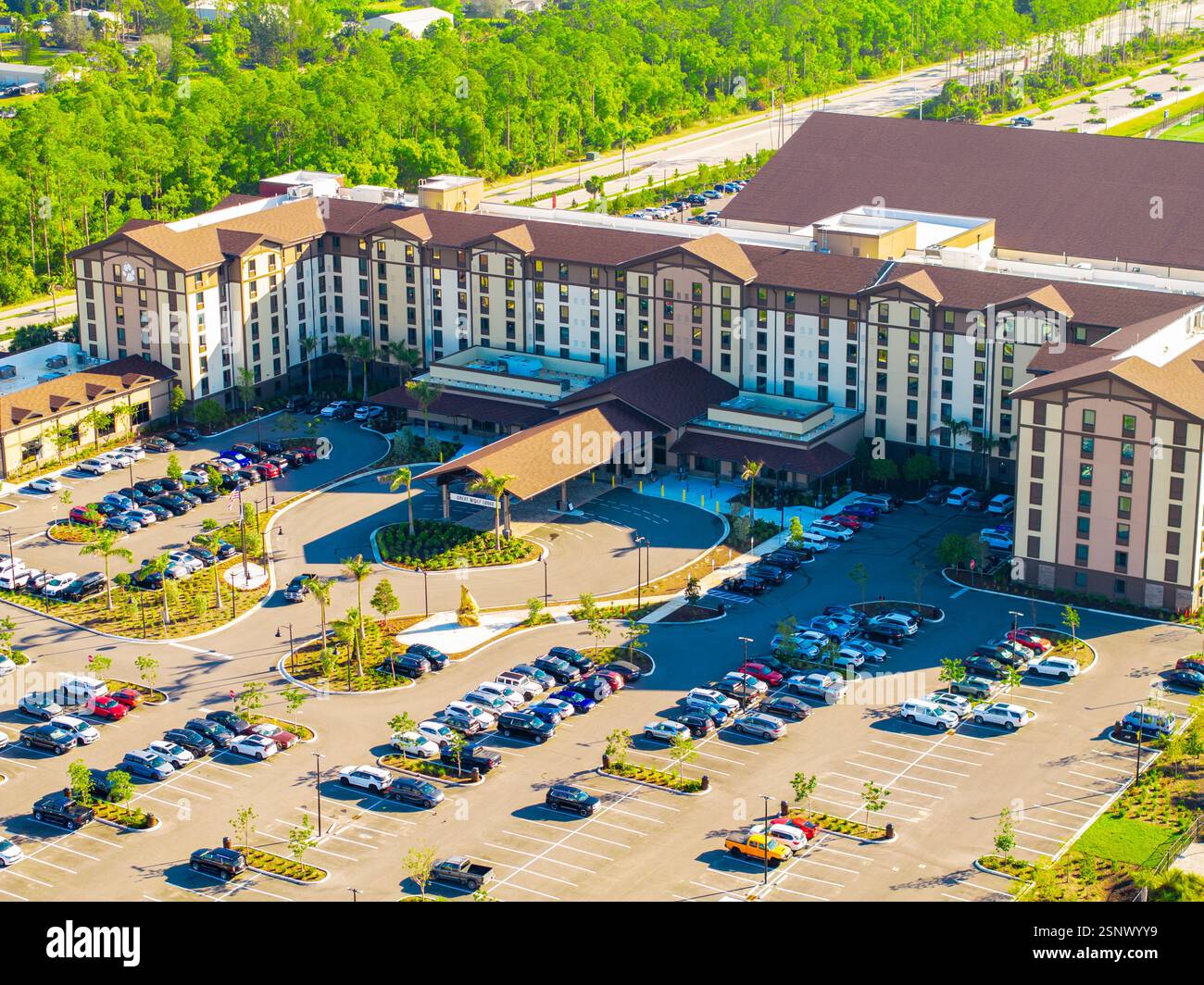 Naples, FL, USA - February 6, 2025: Aerial photo Great Wolf Lodge ...