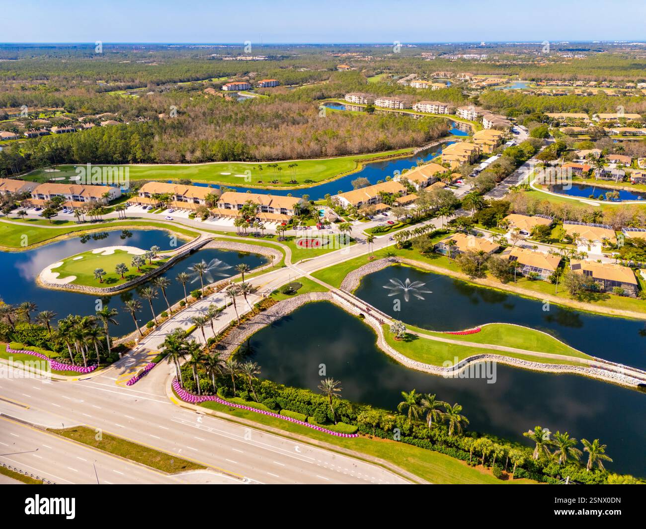 Naples, FL, USA - February 6, 2025: Aerial photo Cedar Hammock Country ...