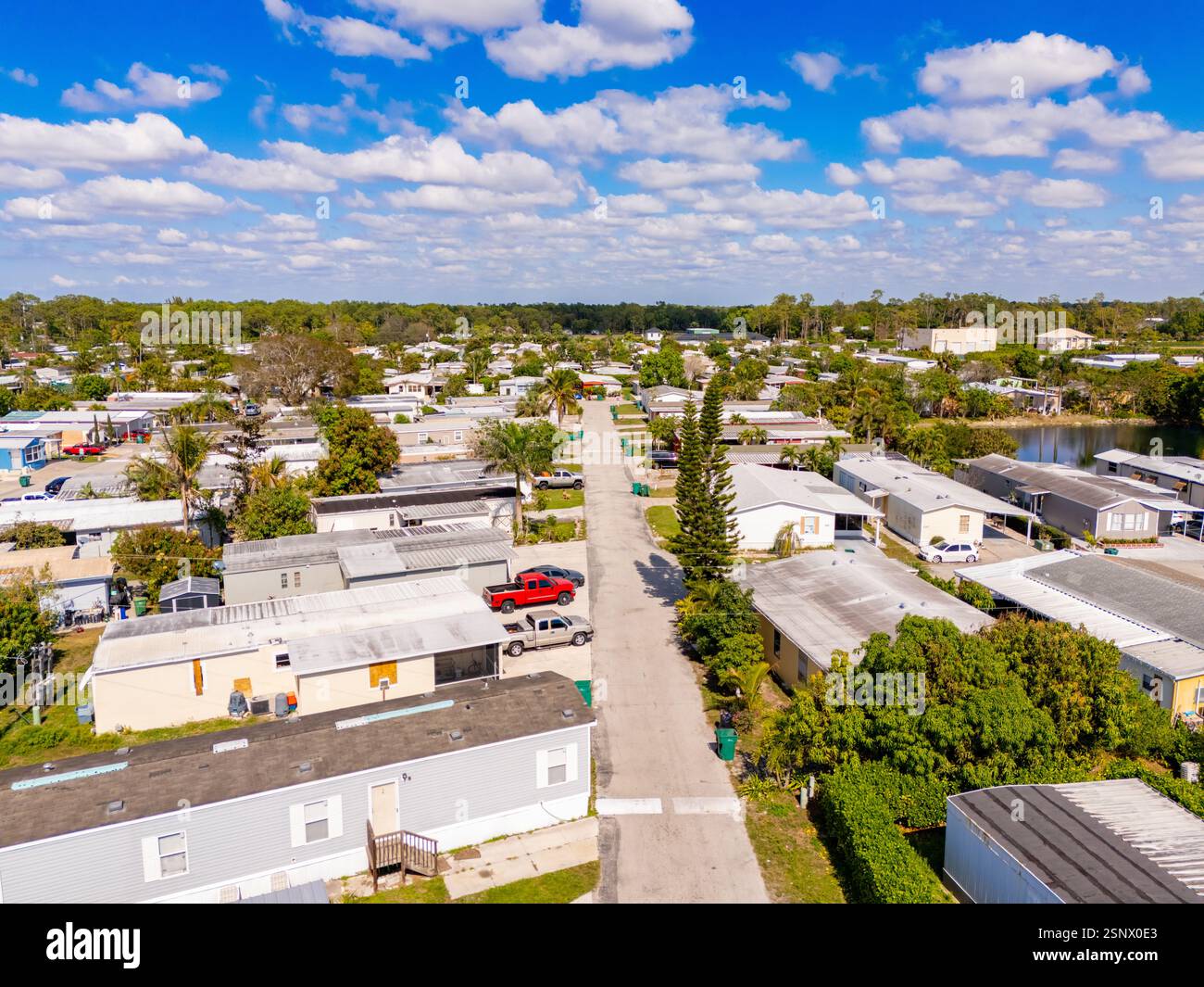 Mobile home trailer park in Naples Florida USA Stock Photo - Alamy