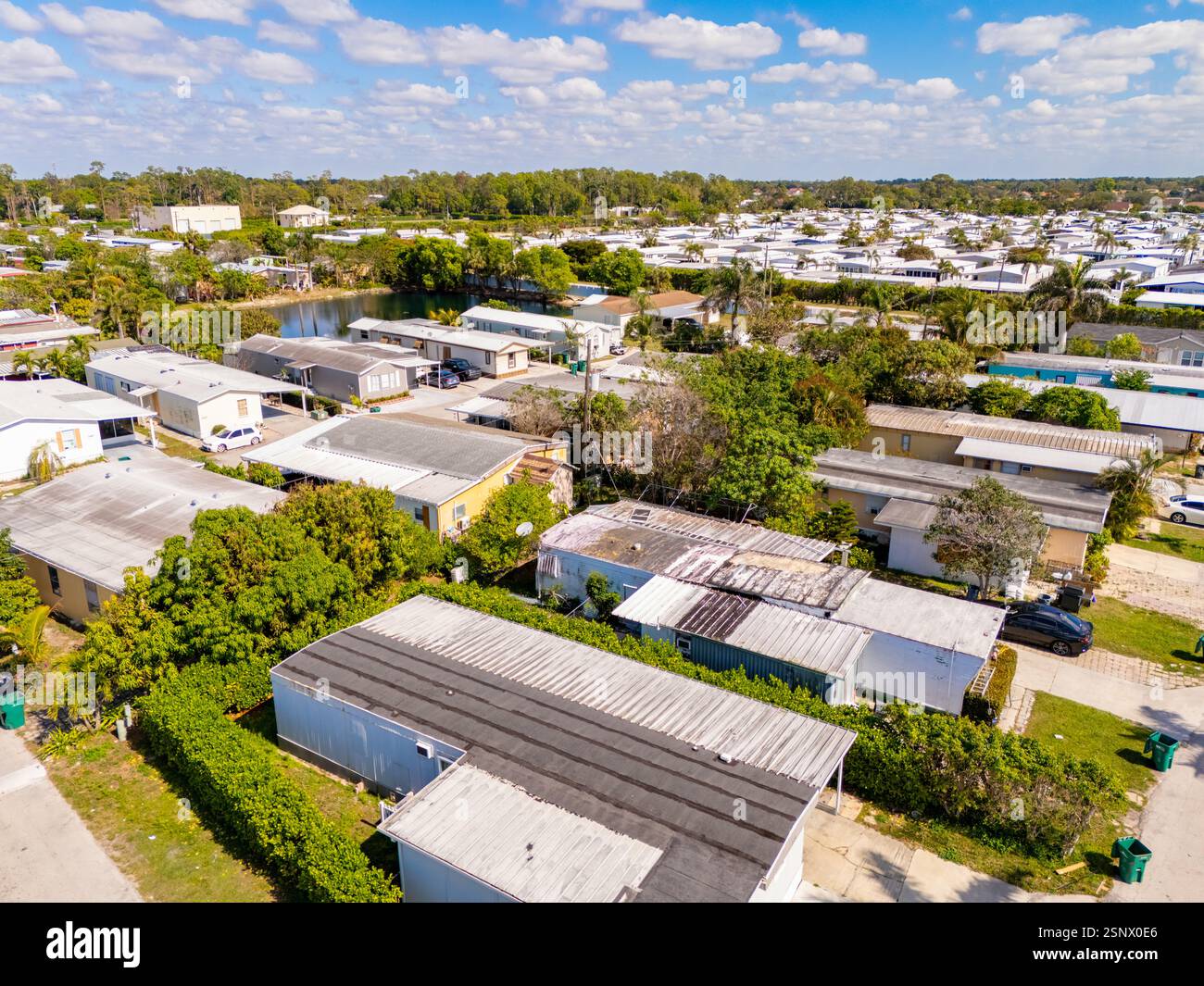 Mobile home trailer park in Naples Florida USA Stock Photo - Alamy
