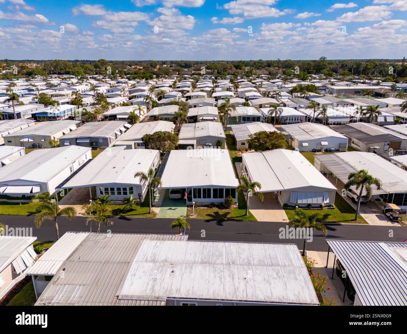 Mobile home trailer park in Naples Florida USA Stock Photo - Alamy