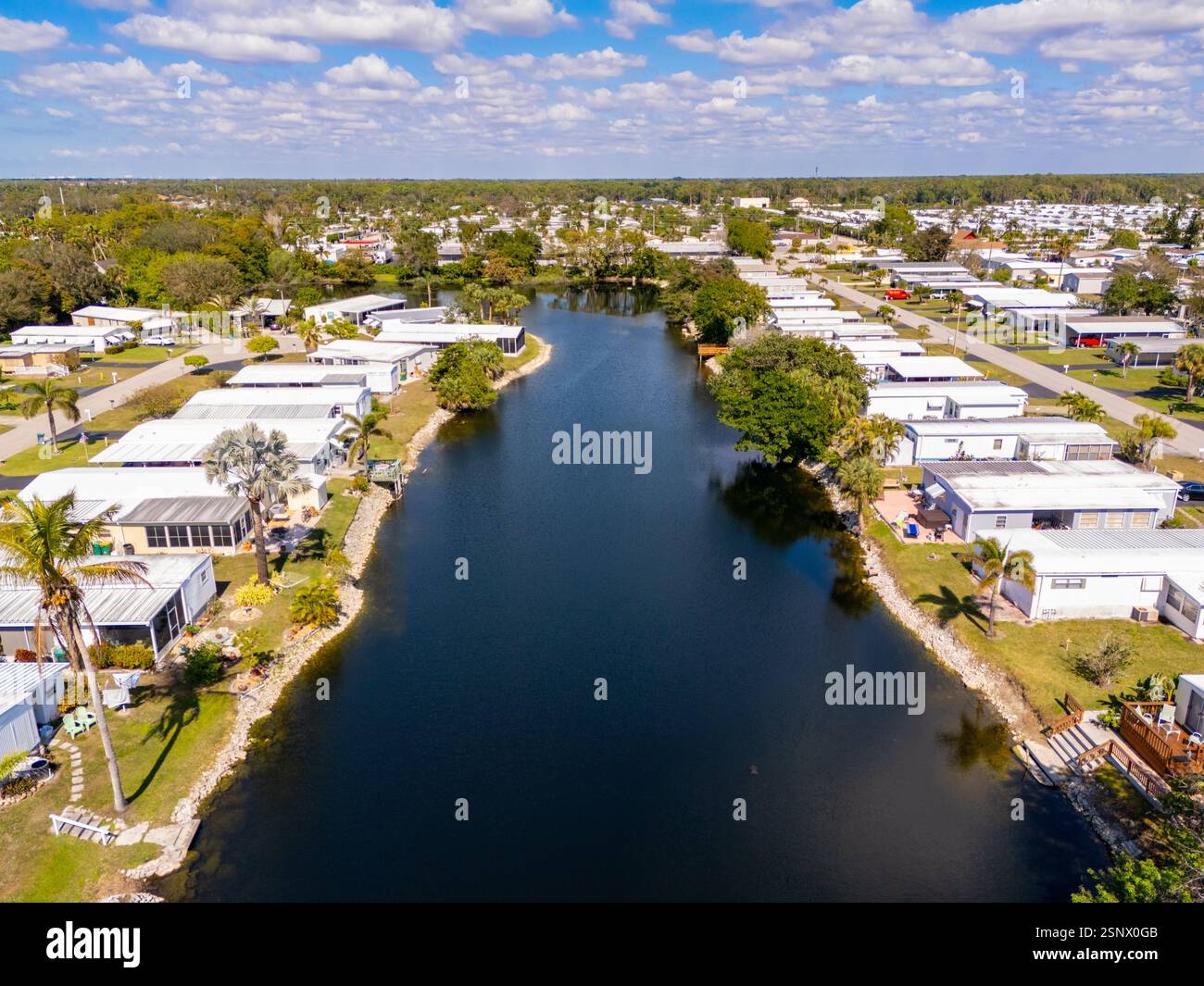 Mobile home trailer park in Naples Florida USA Stock Photo - Alamy