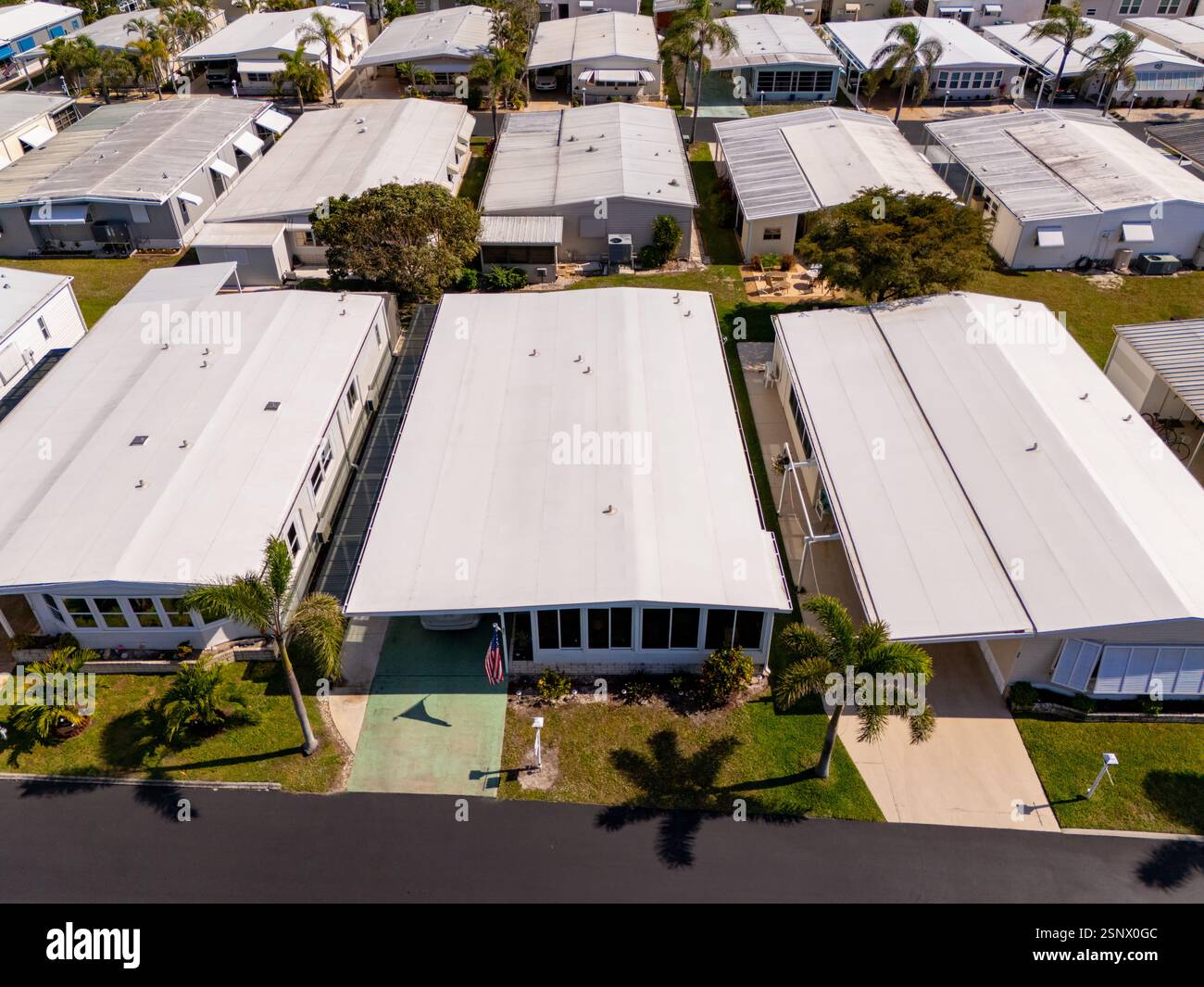 Mobile home trailer park in Naples Florida USA Stock Photo - Alamy
