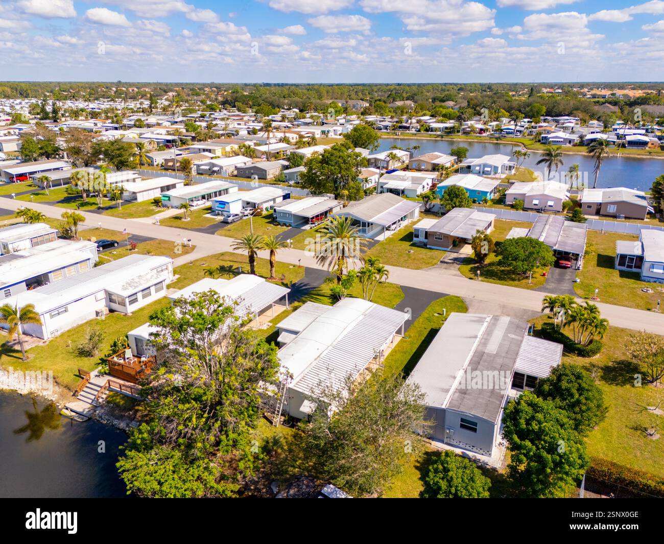 Mobile home trailer park in Naples Florida USA Stock Photo - Alamy