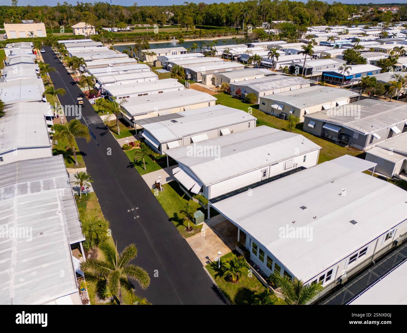 Mobile home trailer park in Naples Florida USA Stock Photo - Alamy