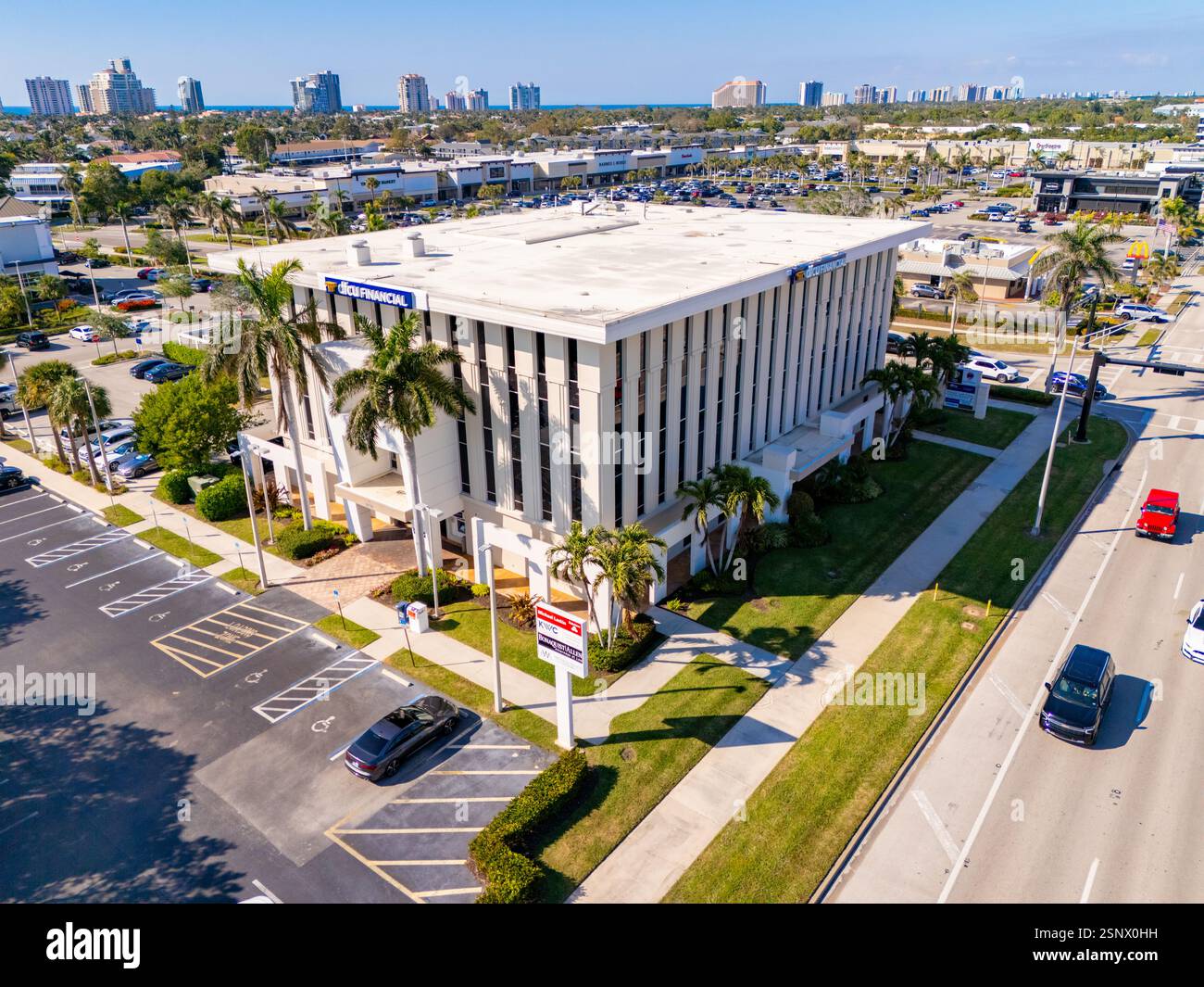 naples, FL, USA - February 6, 2025: Naples Florida aerial photo DFCU ...