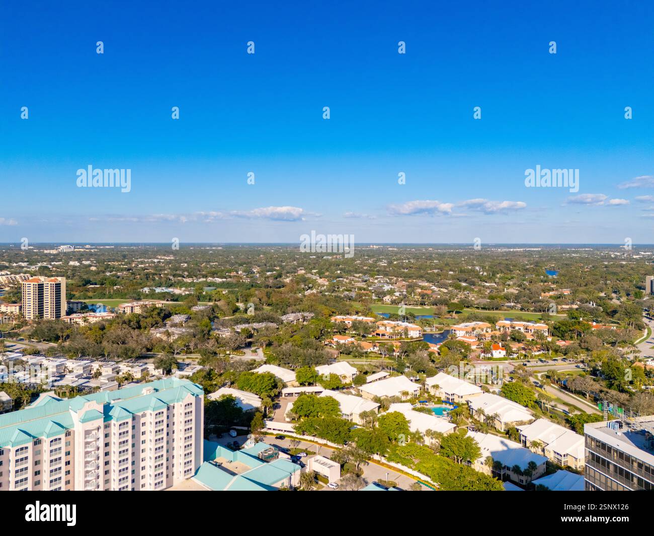 Naples Florida aerial photo coastal scene on Gulf of America Stock ...