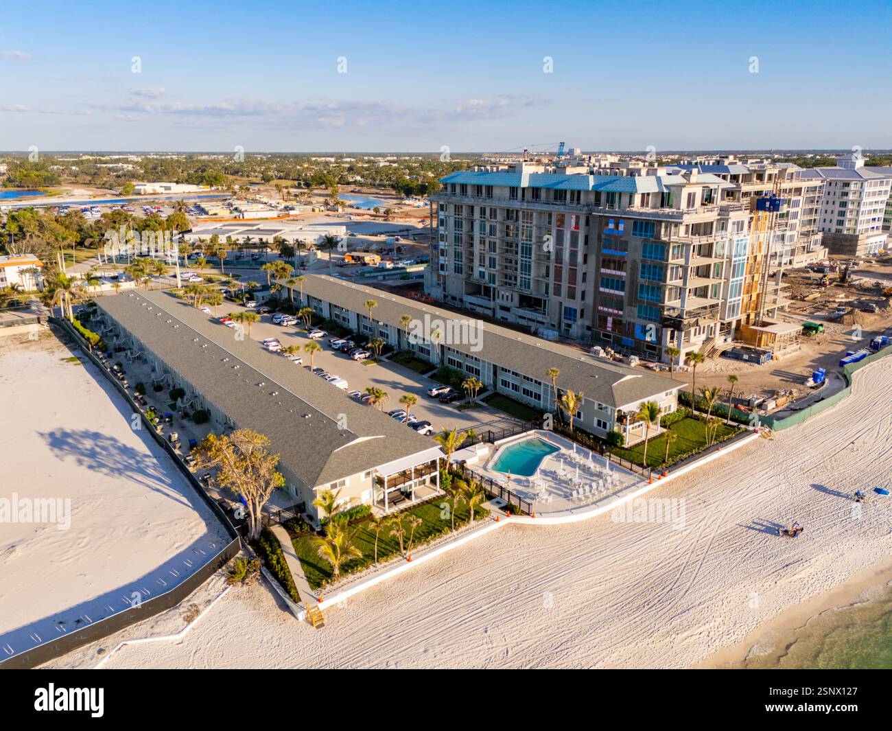 naples, FL, USA - February 6, 2025: Aerial photo The Surfside Club of ...