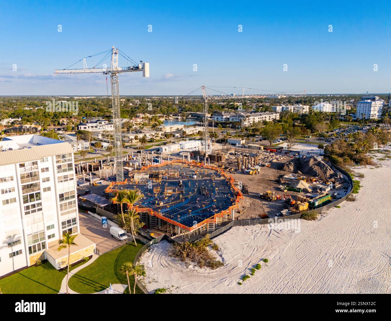 naples, FL, USA - February 6, 2025: Rosewood Residences Naples aerial ...