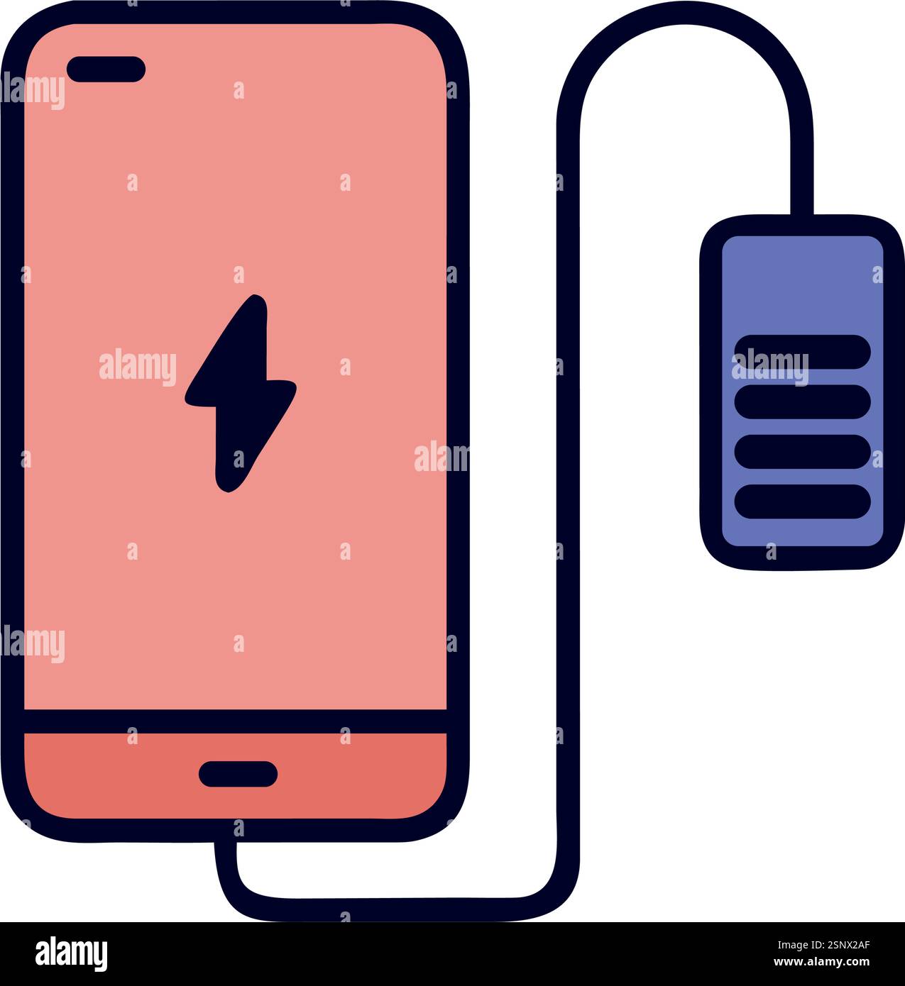 Power bank charging cable Stock Vector Images - Alamy