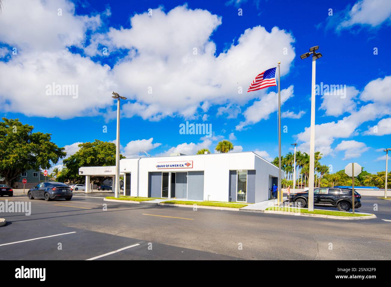Miami, FL, USA - February 8, 2025: Bank of America at RK California ...