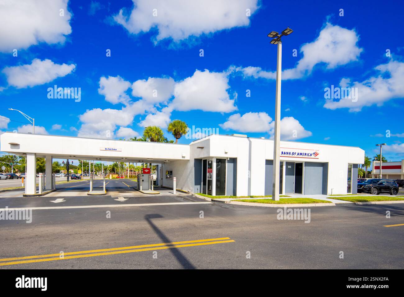 Miami, FL, USA - February 8, 2025: Bank of America at RK California ...