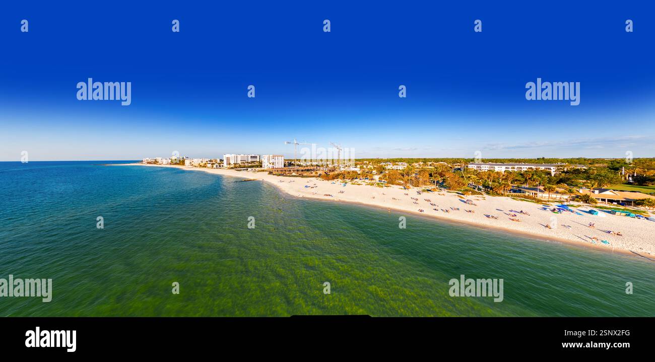 Aerial panorama Naples Beach Florida 2025 Stock Photo - Alamy