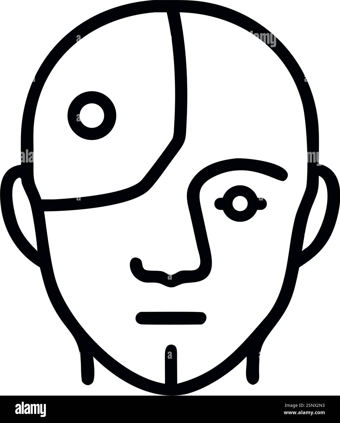 Human face enhanced by AI systems Stock Vector Image & Art - Alamy