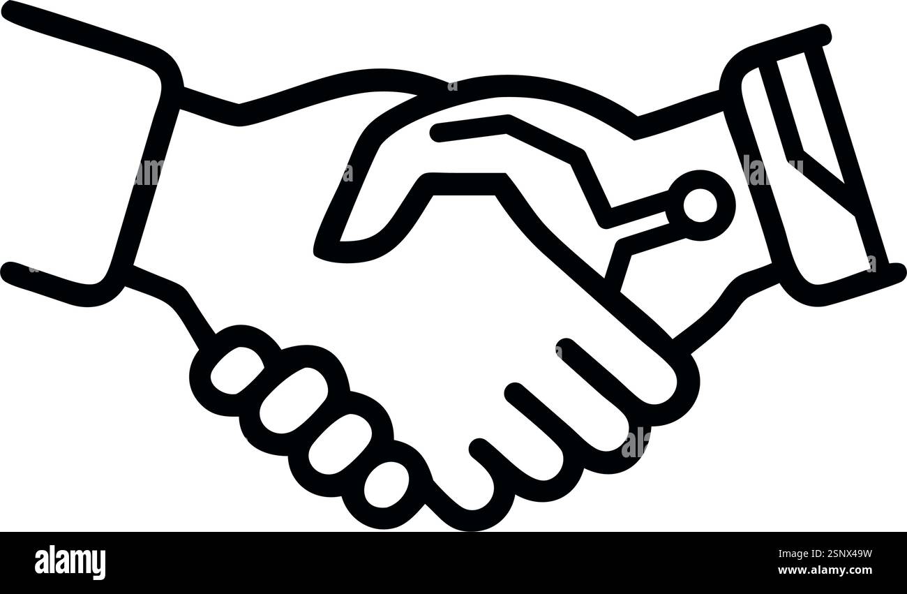 Ai digital handshake Stock Vector Images - Alamy