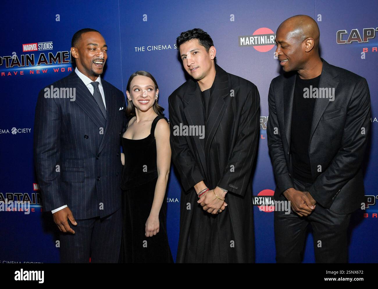 Anthony Mackie, left, Shira Haas, Danny Ramirez and Julius Onah attend ...
