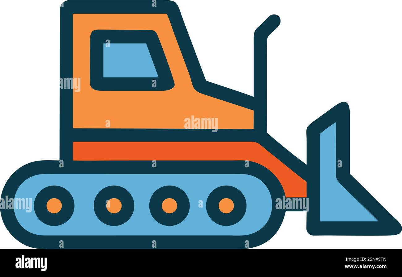 Construction bulldozer machine Stock Vector Image & Art - Alamy