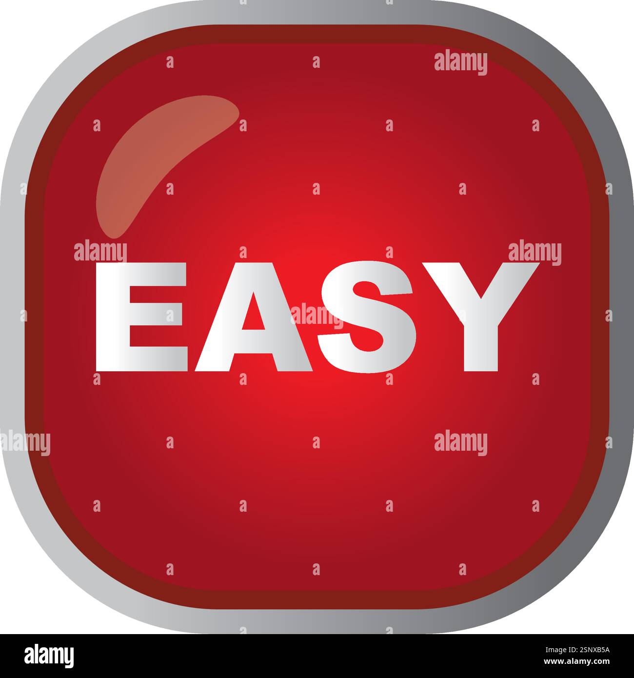 Red easy internet button on white background Stock Vector Image & Art ...