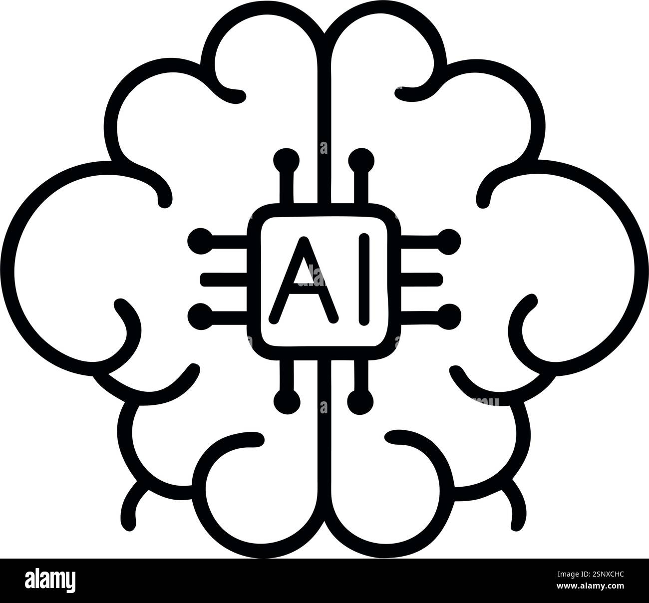 AI chip embedded in Human intelligence Stock Vector Image & Art - Alamy