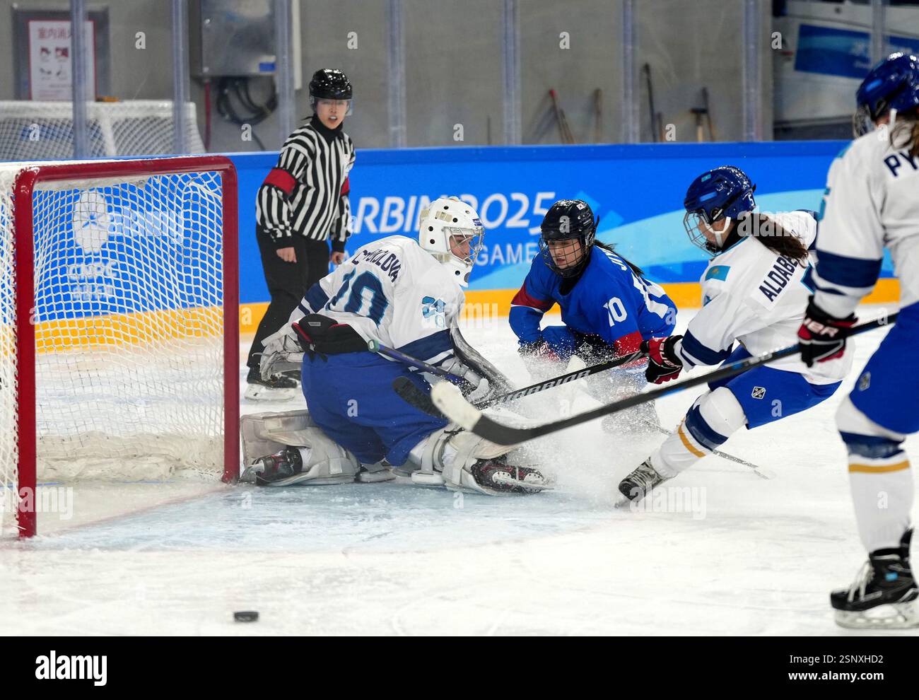 Harbin, China's Heilongjiang Province. 14th Feb, 2025. Choi Jiyeon (3rd ...