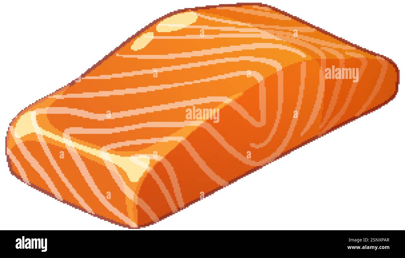 Vector art of a vibrant salmon fillet Stock Vector Image & Art - Alamy