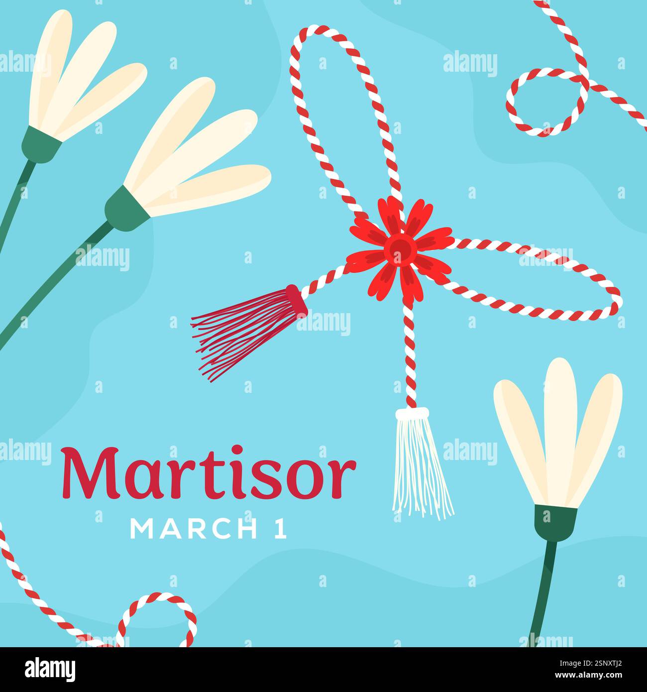 martisor tradition illustration in flat style design Stock Vector Image ...