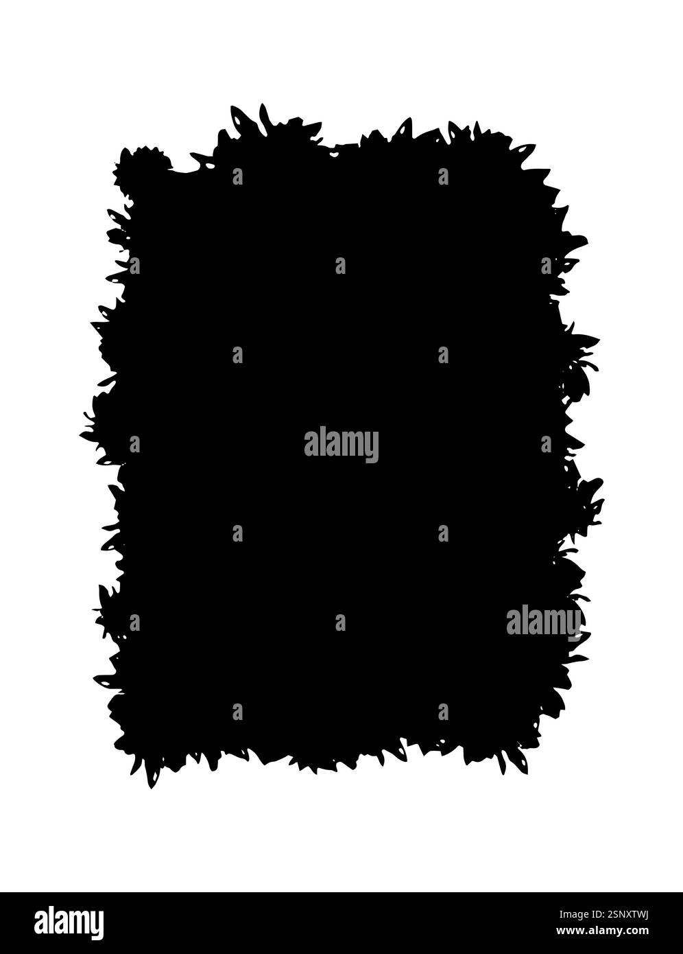 Grunge square template. Black painted squares or rectangular shapes ...