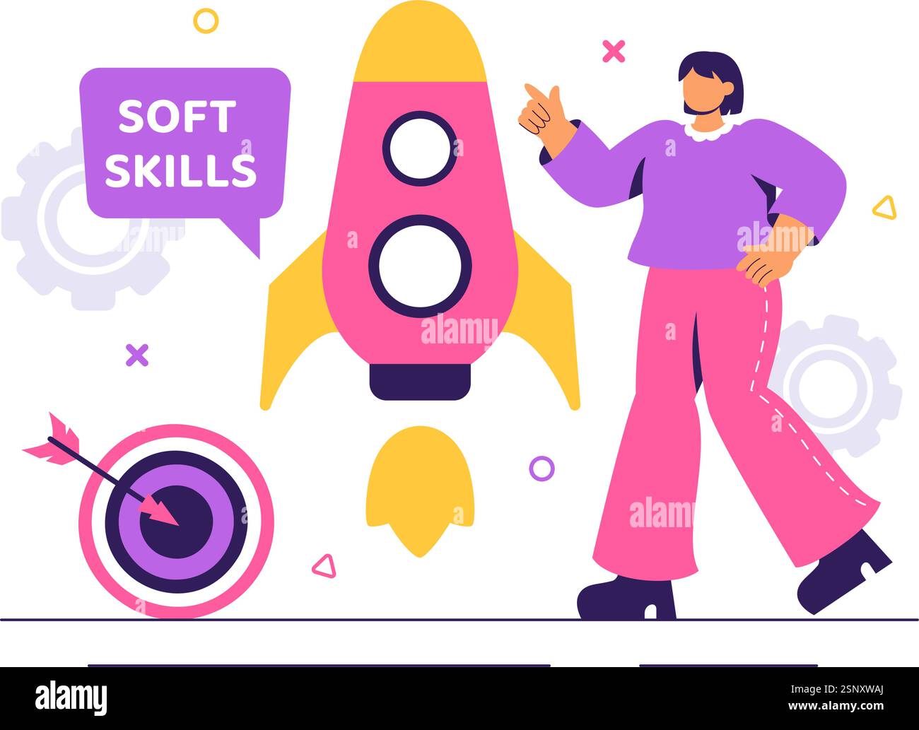 Vector Illustration of Office Workers Demonstrating Soft Skills such as Empathy, Communication ...