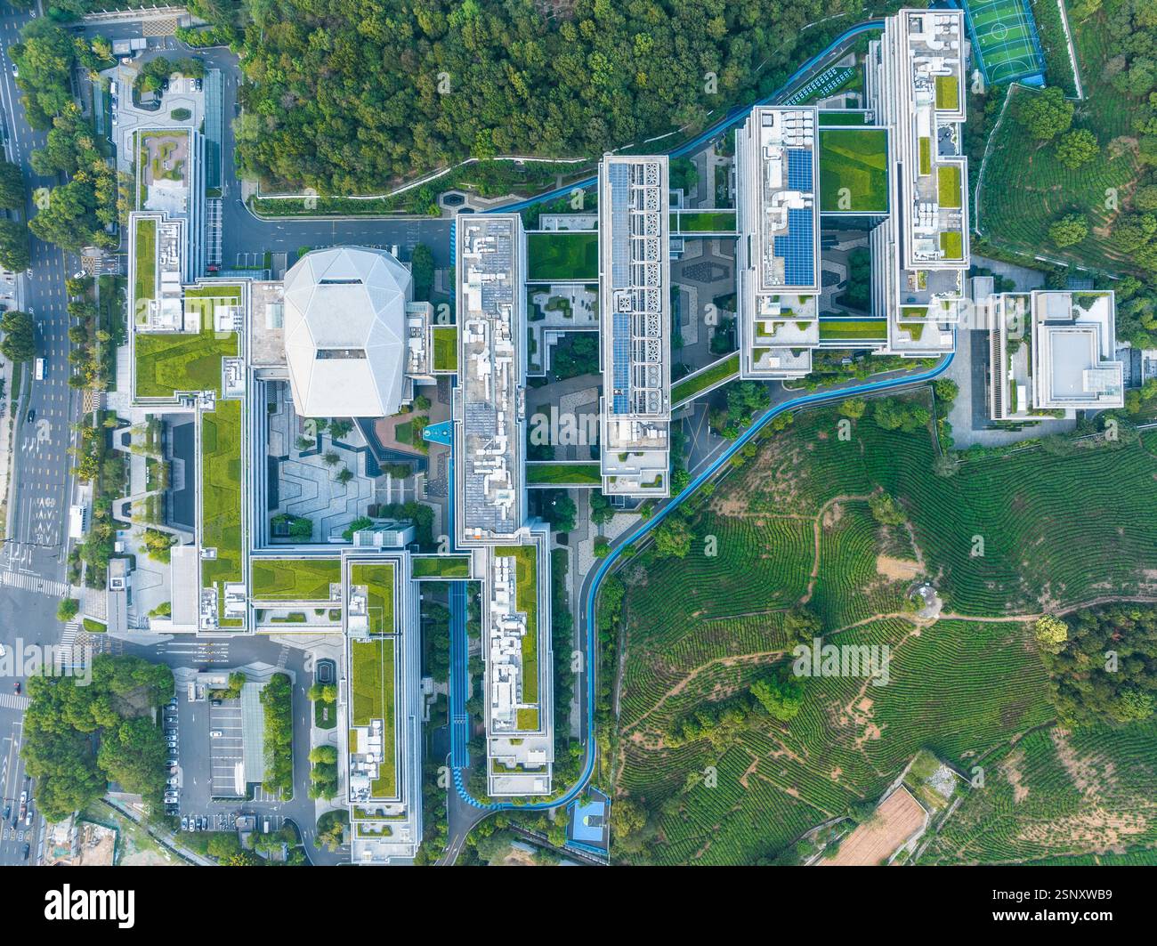 An aerial photo shows Ant Group's A-space in Hangzhou city, Zhejiang ...