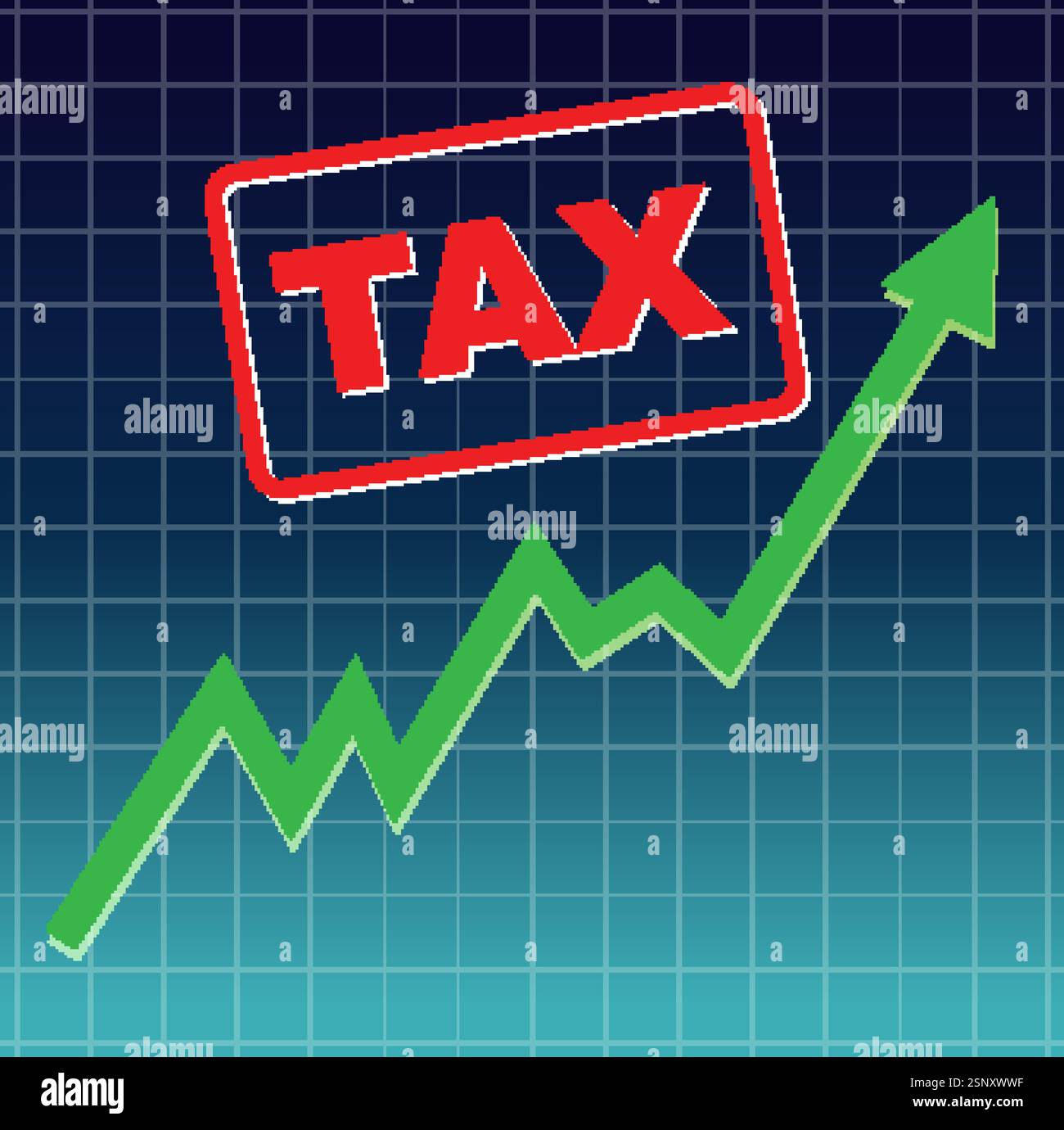 Illustration of increasing taxes and economic growth Stock Vector Image ...