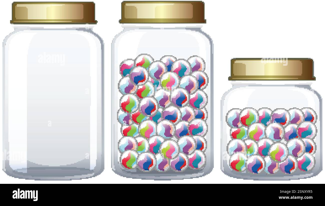Three round jars Stock Vector Images - Alamy