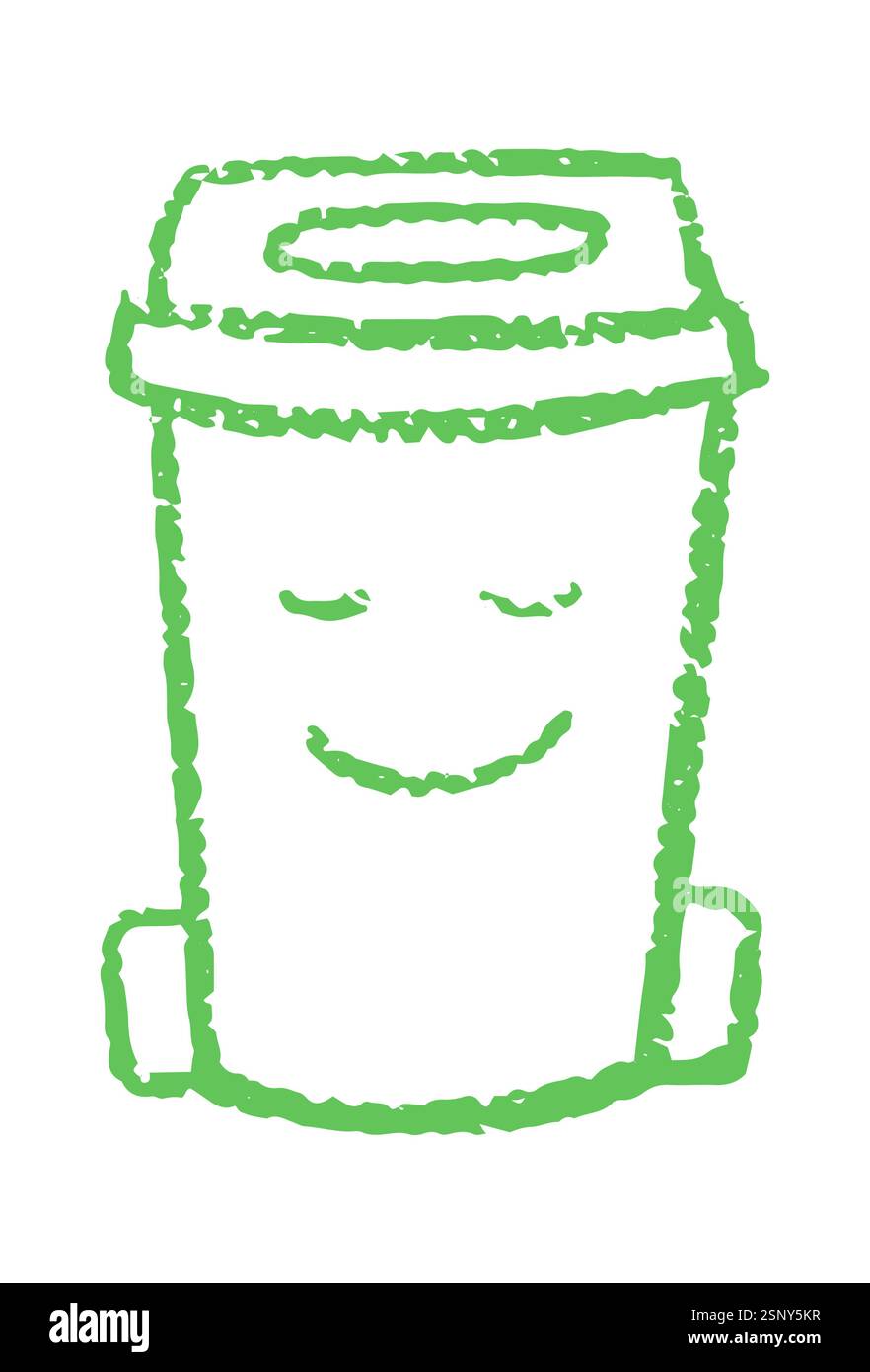Eco-Friendly Smiling Recycling Bin Icon for Sustainability, Waste ...