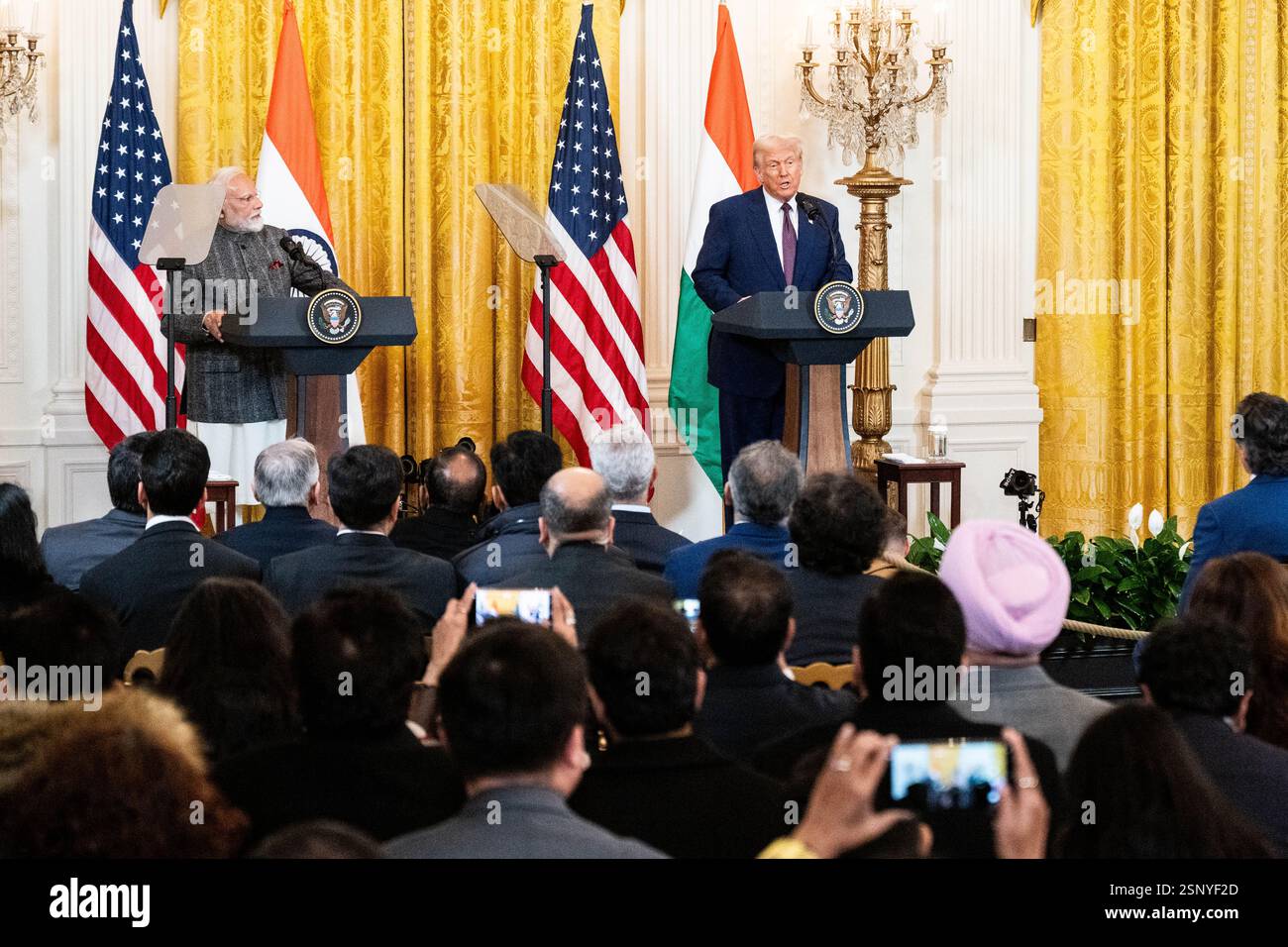 Washington, United States. 13th Feb, 2025. (L-R) The Prime Minister of ...