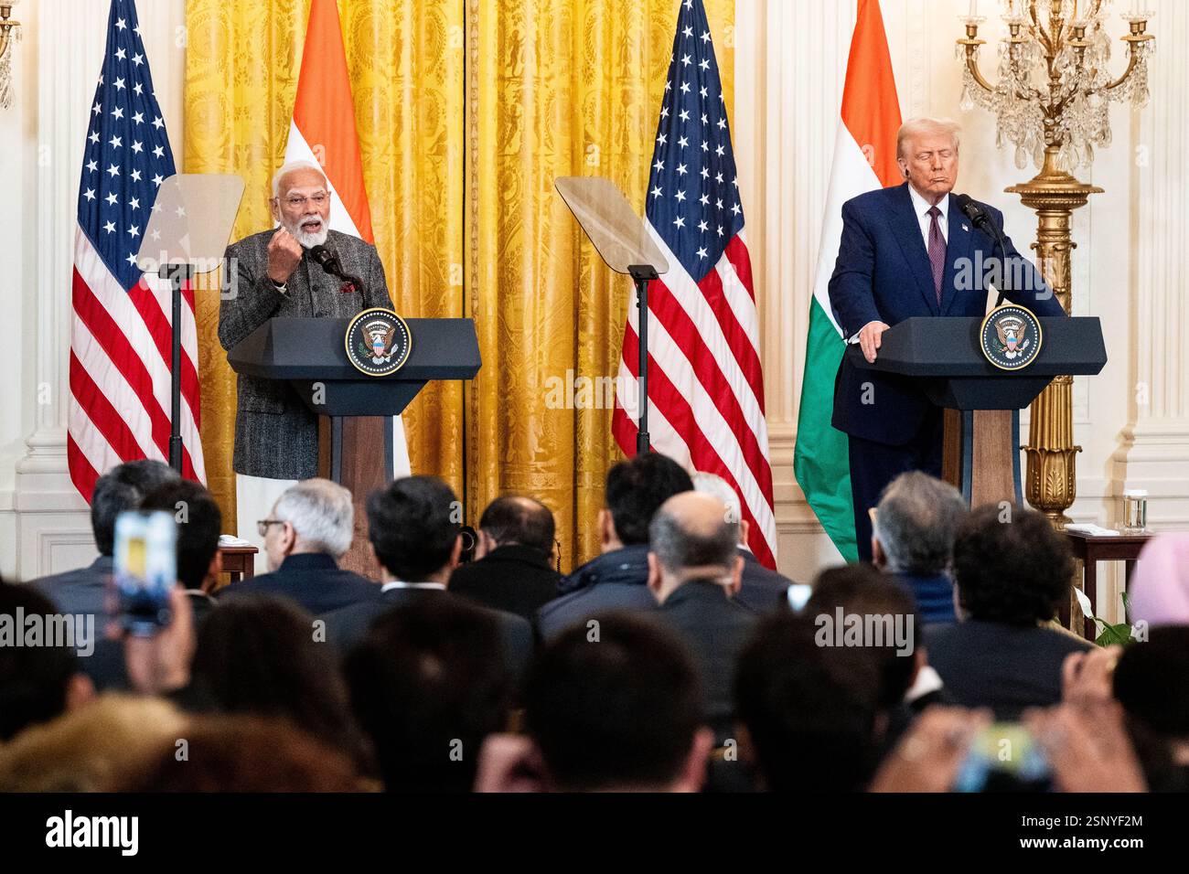 Washington, United States. 13th Feb, 2025. (L-R) The Prime Minister of ...