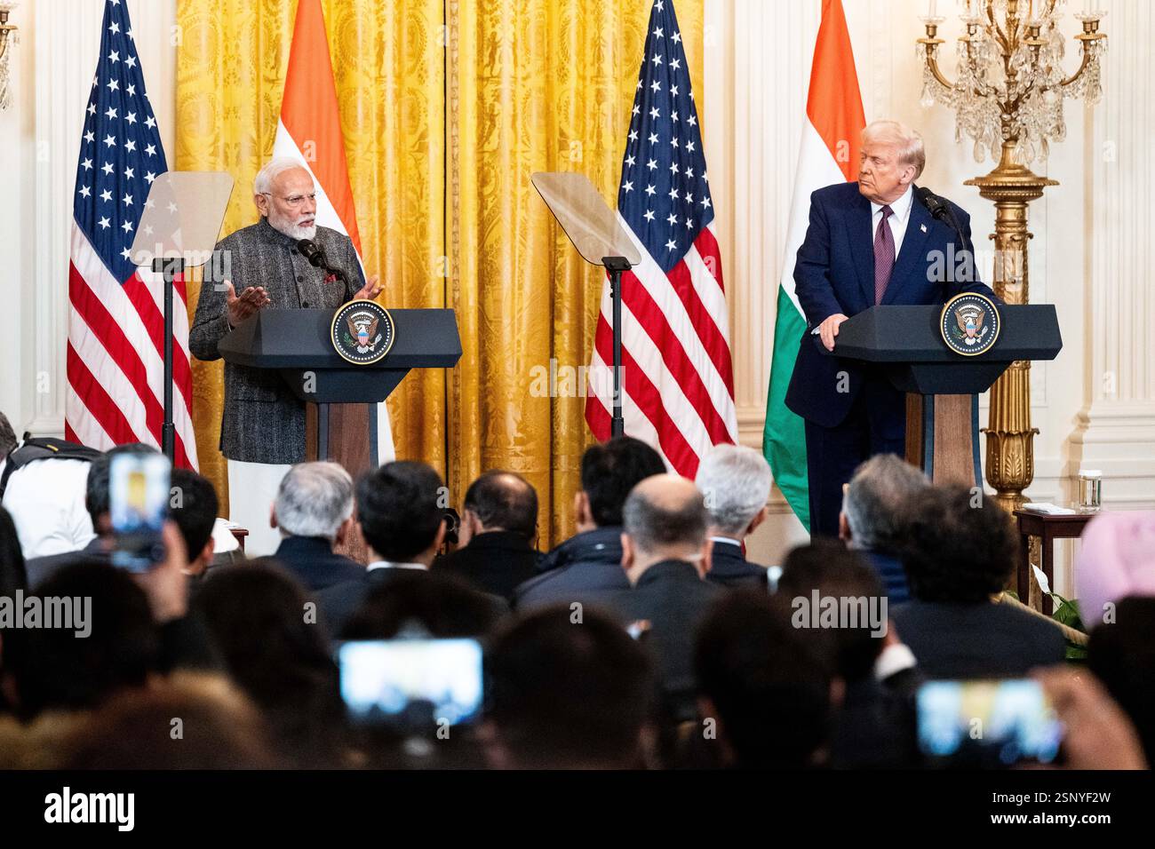 Washington, United States. 13th Feb, 2025. (L-R) The Prime Minister of ...