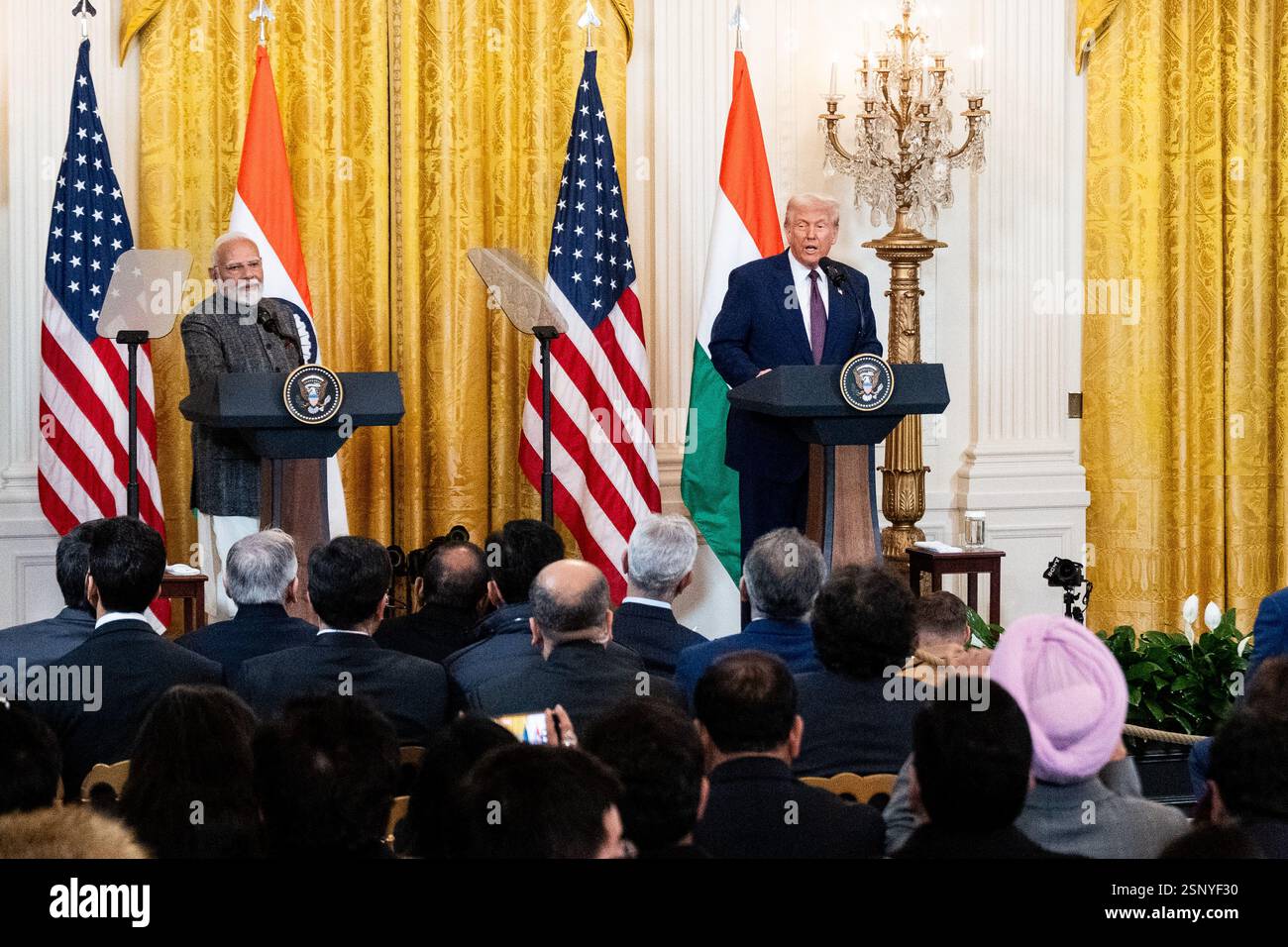 Washington, United States. 13th Feb, 2025. (L-R) The Prime Minister of ...
