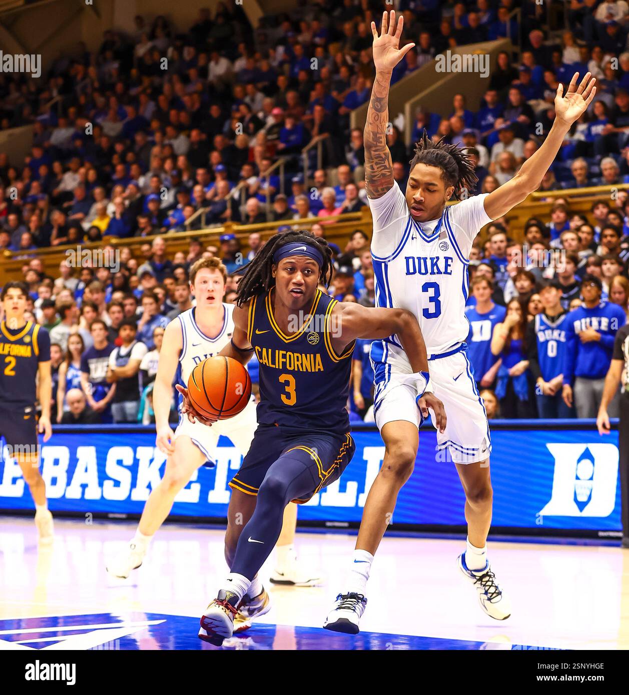 February 12, 2025: California guard DeJuan (DJ) Campbell (3) drives ...