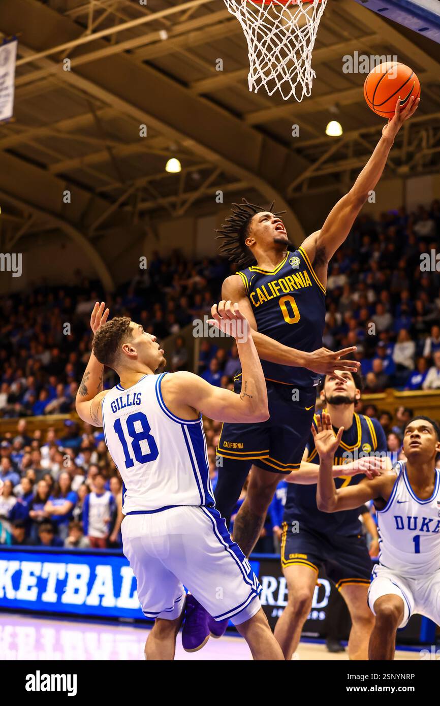 February 12, 2025: California guard Jeremiah Wilkinson (0) shoots layup ...