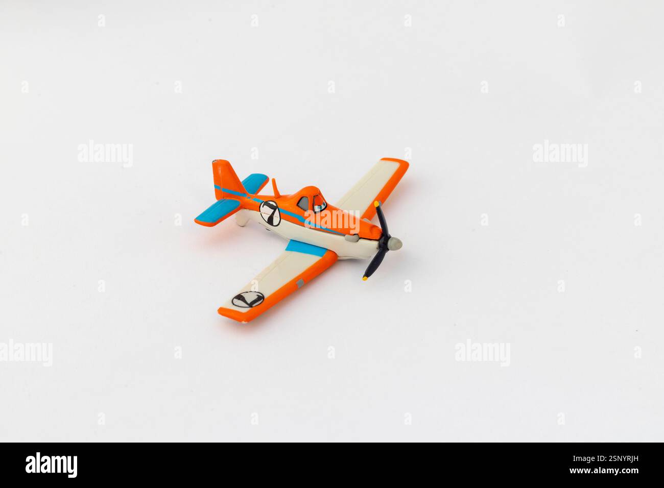 Colorful Toy Propeller plane Model on White Background. Perfect for ...