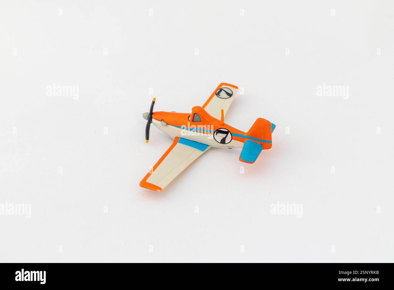 Propeller Toy plane on White Background . Aviation Fun for Kids Stock ...