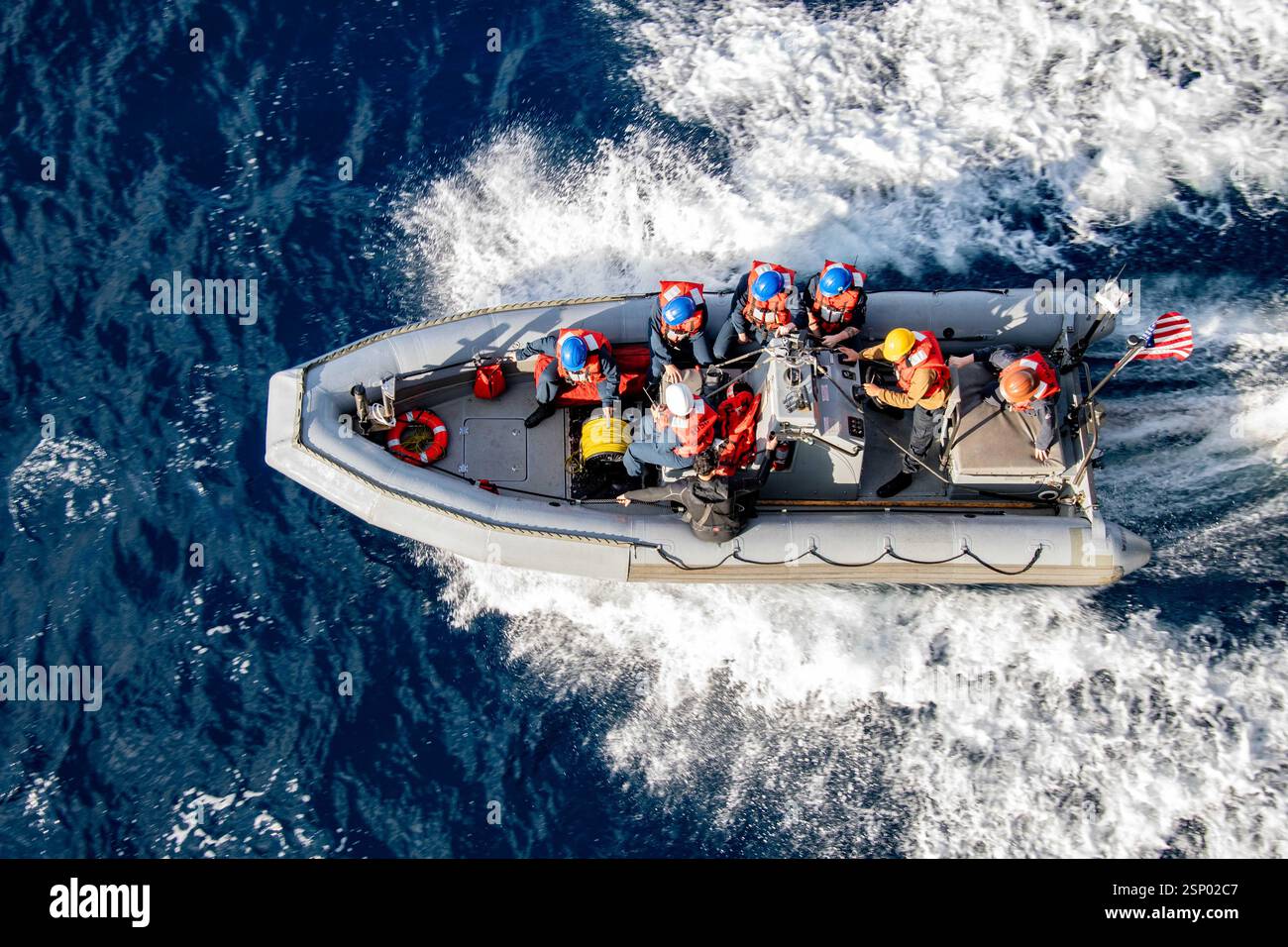 Philippine Sea. 11th Feb, 2025. Sailors assigned to the forward ...