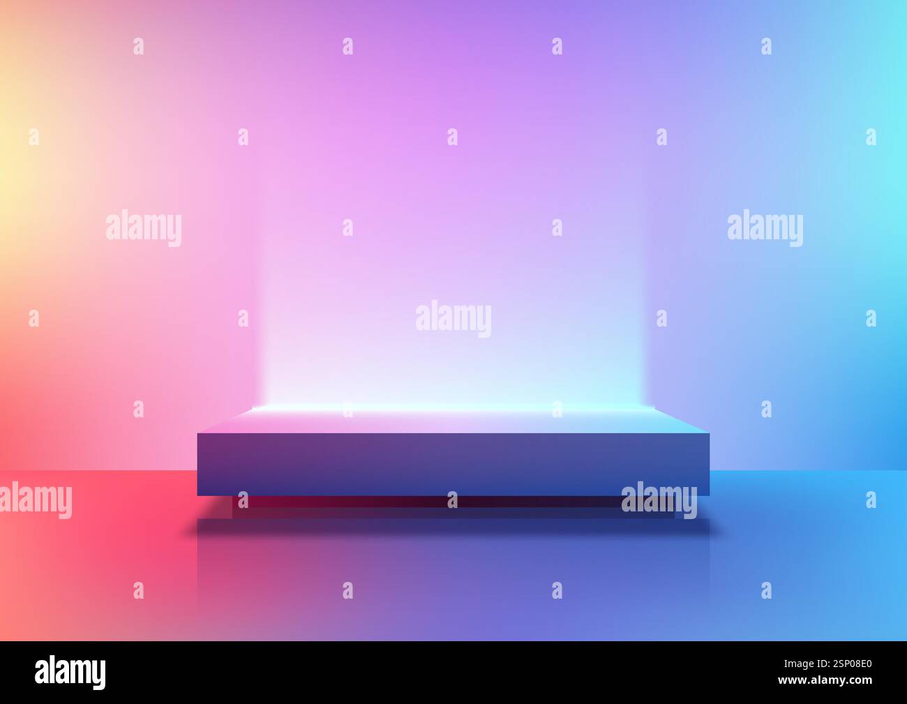 futuristic cyberpunk 3d concept featuring a softly illuminated platform ...