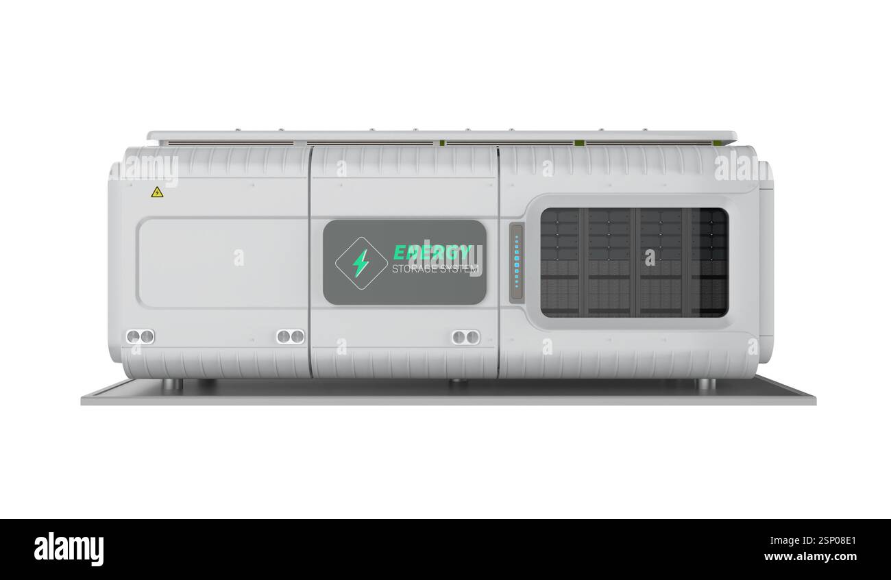 3d rendering energy storage system or battery container unit isolated ...